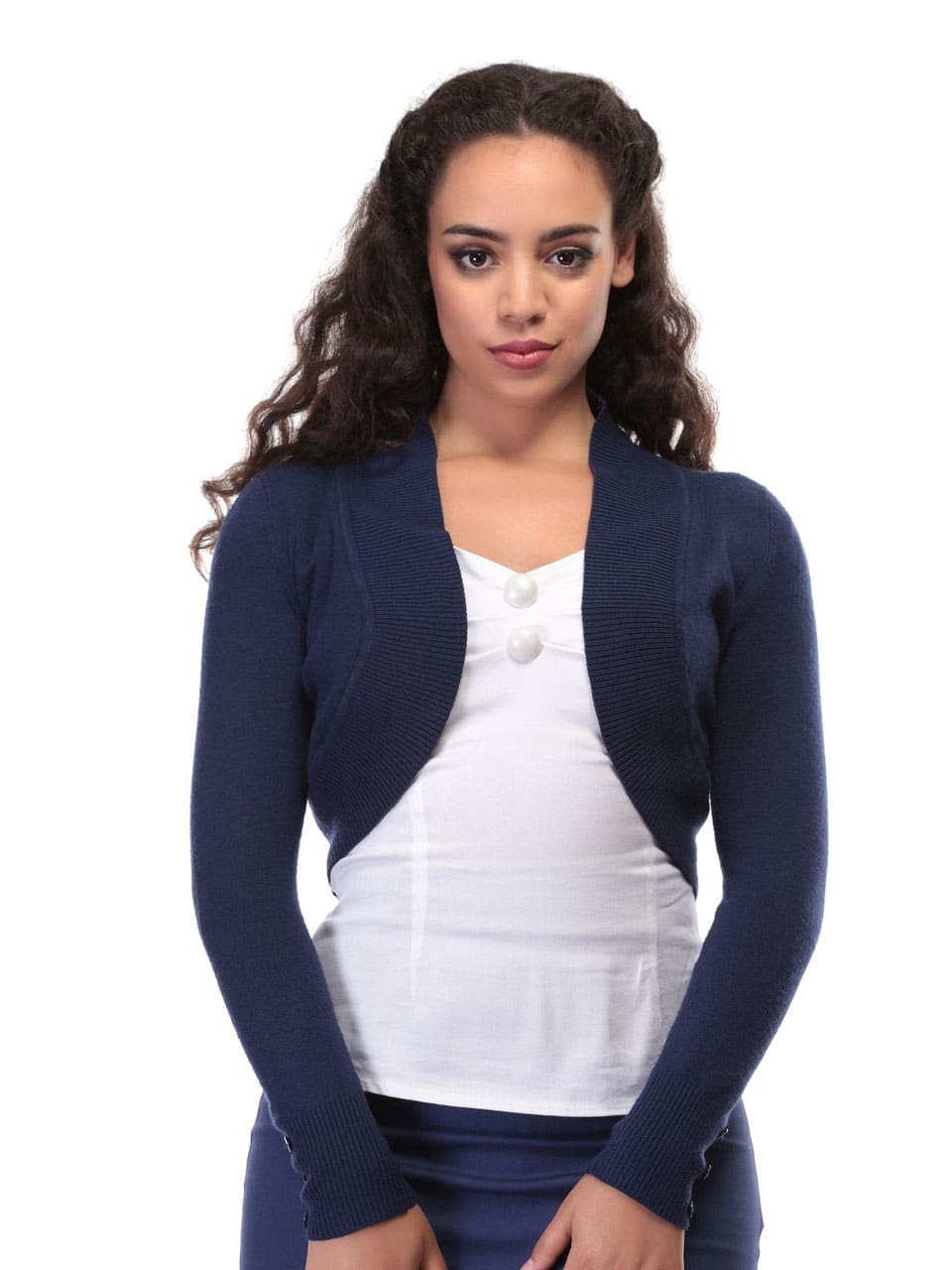 Collectif Bolero Jean navyblau — Rockabilly Fashion Gheena GmbH