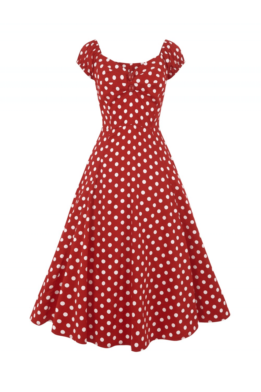 Collectif Kleid Dolores rot — Rockabilly Fashion Gheena GmbH