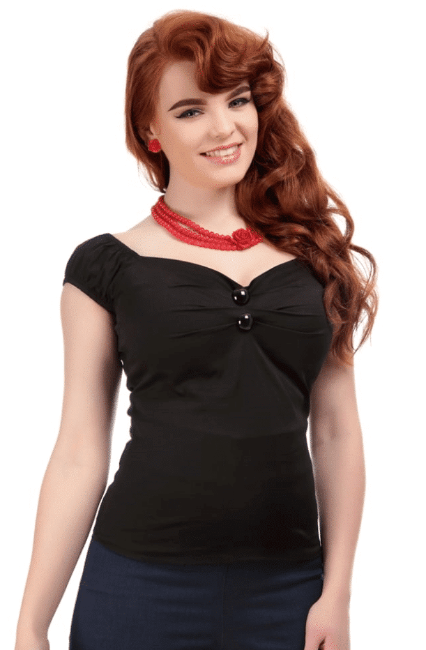 Collectif Top Dolores schwarz — Rockabilly Fashion Gheena GmbH