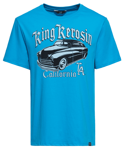 King Kerosin T-Shirt California Greaser blau — Rockabilly Fashion ...