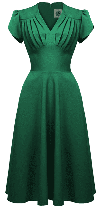 Pretty Retro Kleid Retro Swing grün — Rockabilly Fashion Gheena GmbH